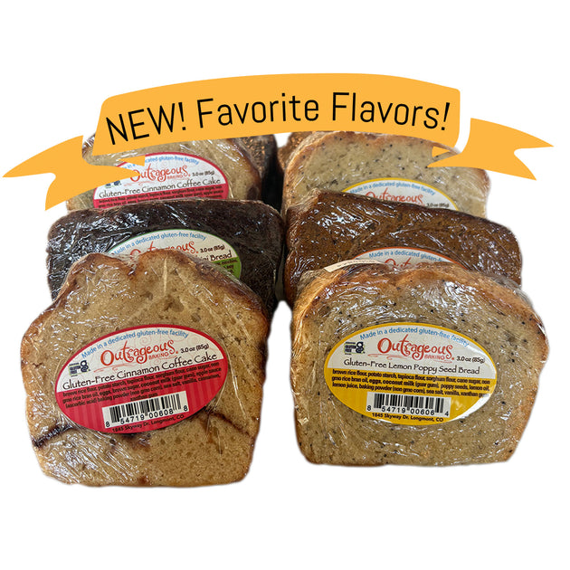 Favorite Flavors Sampler Pack (has eggs) Pre-Sliced (8 pieces ...