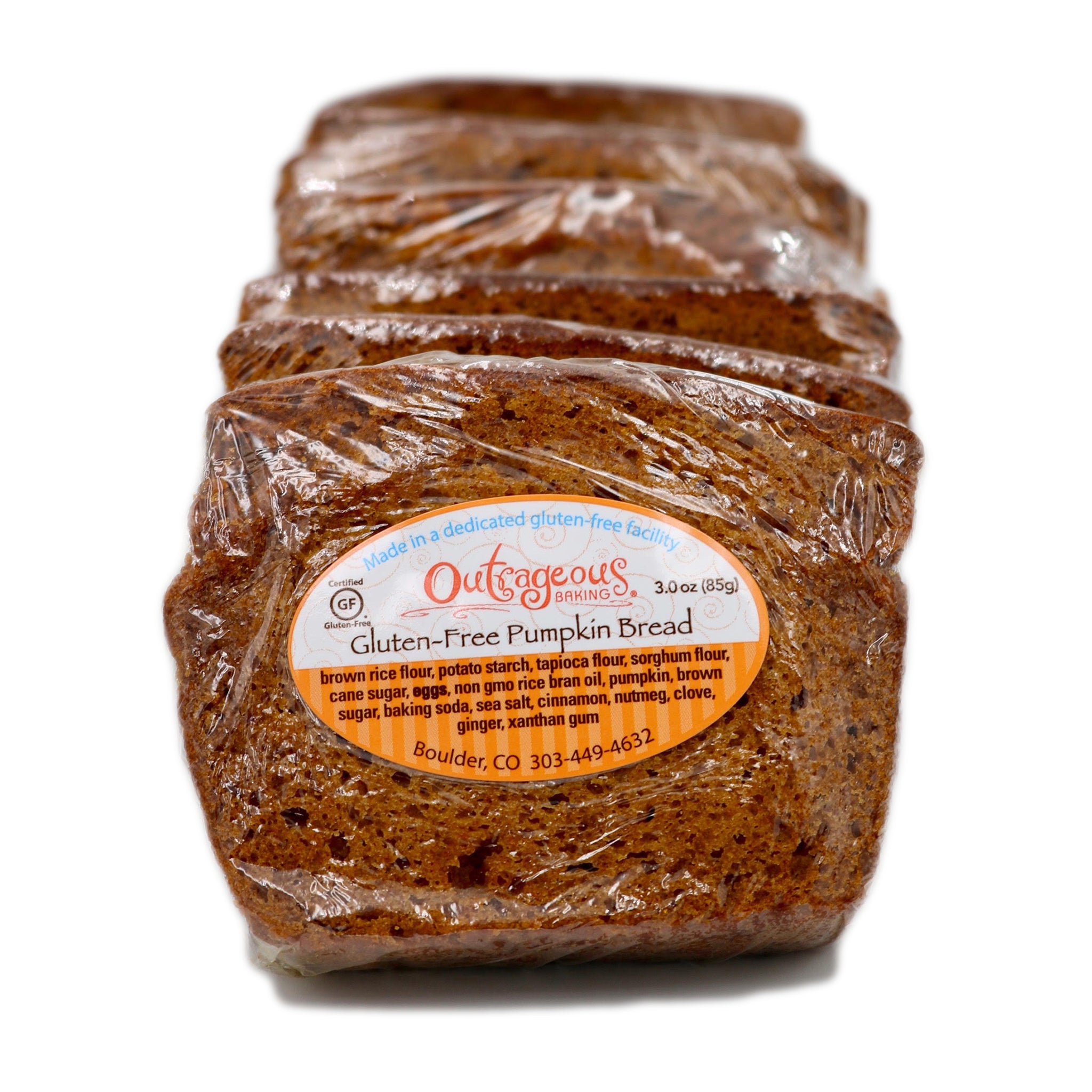 Pumpkin Bread - Pre-Sliced (8 pieces) | Outrageous Baking